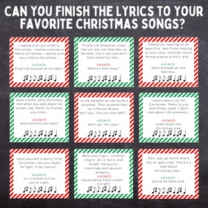 Christmas Carol Finish the Lyric Game Printable Christmas Game Finish ...