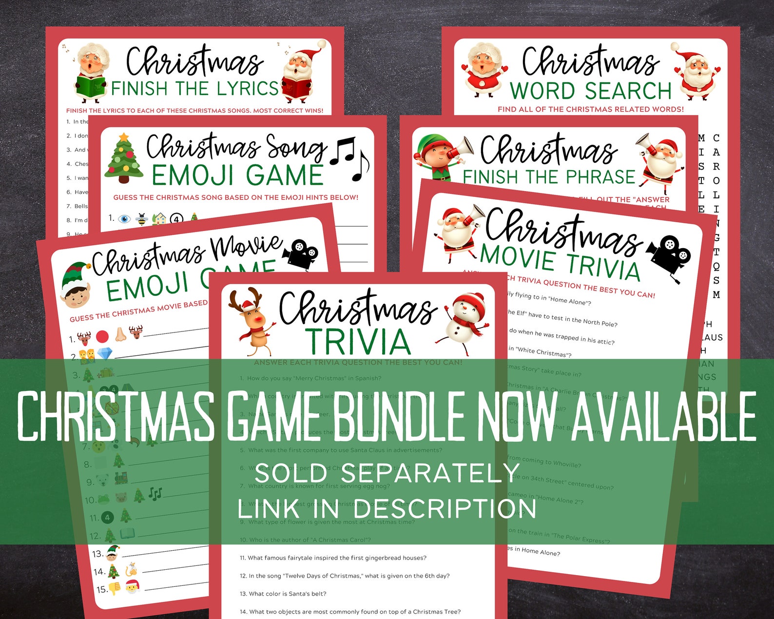 Christmas BINGO Game for Kids and Adults Christmas Printable - Etsy