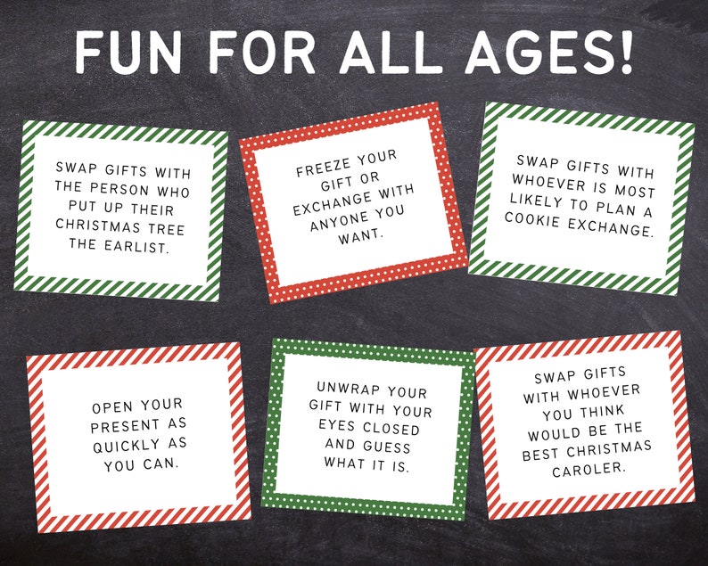 Christmas Gift Exchange Game Printable Christmas Game - Etsy