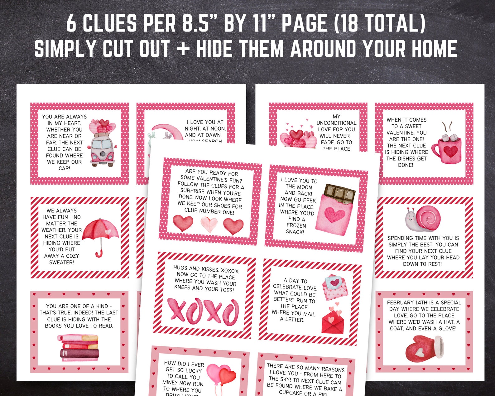 Valentine's Day Scavenger Hunt for Kids Valentines - Etsy