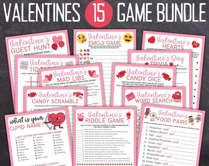 Valentines Day Trivia Game, Valentine Day Party Game for Kids ...