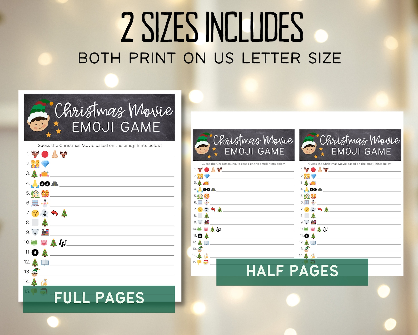 Christmas Movie Emoji Pictionary Christmas Movie Emoji Game - Etsy