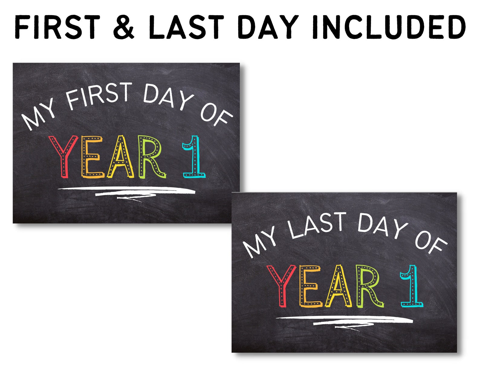 First AND Last Day of School Printable Signs UK Version A4 - Etsy