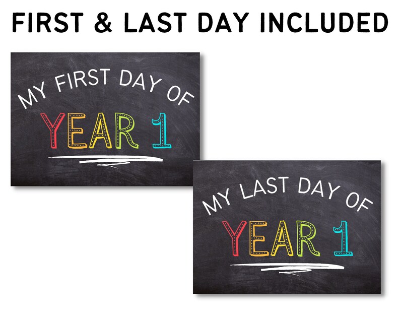 First AND Last Day of School Printable Signs UK Version A4 - Etsy
