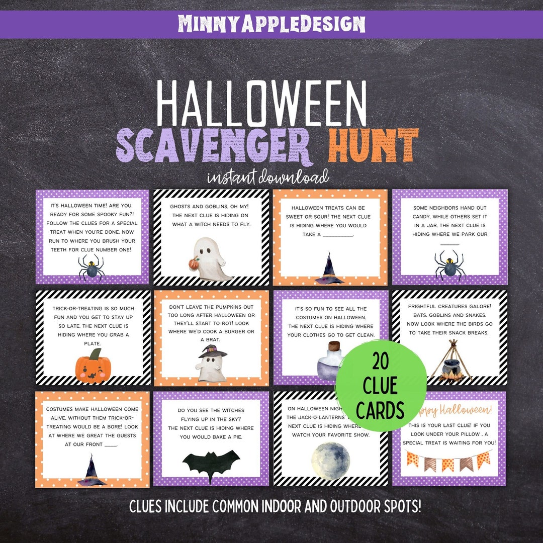 Halloween Scavenger Hunt for Kids Indoor and Outdoor - Etsy