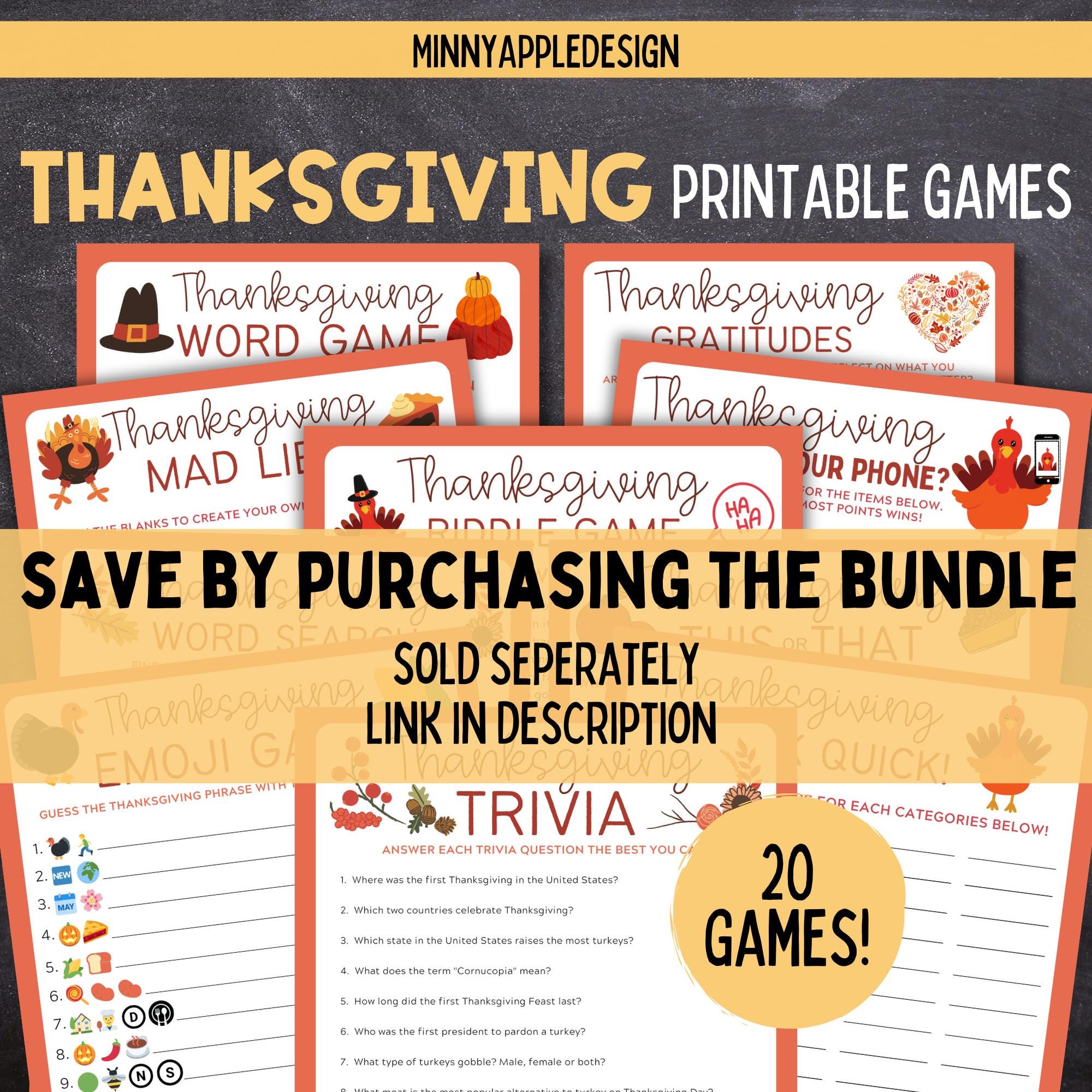 Thanksgiving Trivia Game | Thanksgiving True or False | Thanksgiving ...