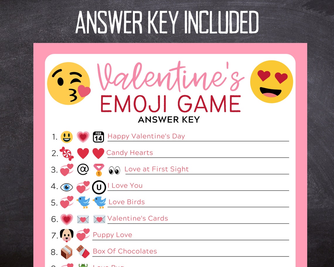Valentine's Day Emoji Game | Valentines Day Activity | Valentines Day ...