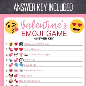 Valentine's Day Emoji Game | Valentines Day Activity | Valentines Day ...