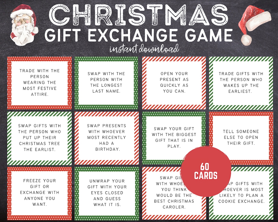 Christmas Gift Exchange Game Printable Christmas Game - Etsy