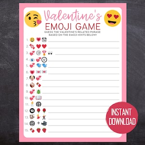 Valentine's Day Emoji Game | Valentines Day Activity | Valentines Day ...