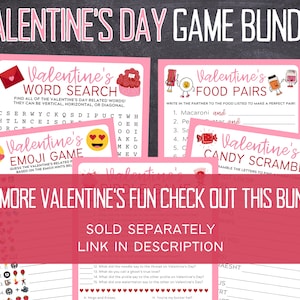 Valentines Day Scavenger Hunt for Kids | Valentines Printable Games for ...