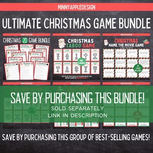 Printable Christmas Game Bundle | Christmas Party Games | Christmas ...