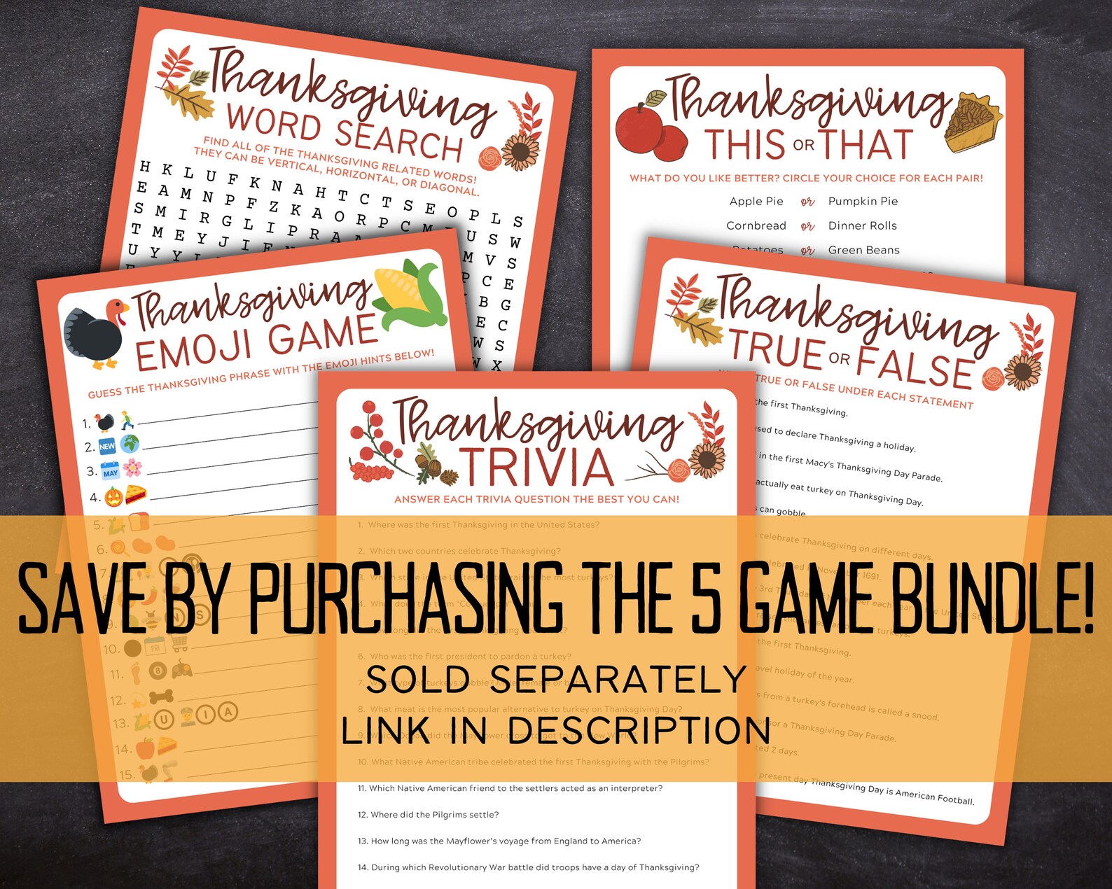 Thanksgiving This or That Game Thanksgiving Printable Game - Etsy