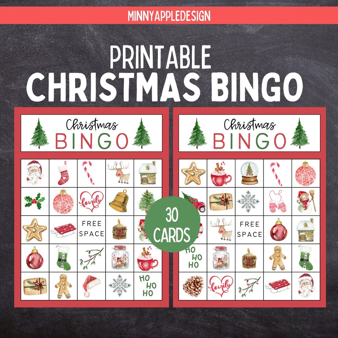 Christmas BINGO Game for Kids and Adults Christmas Printable - Etsy