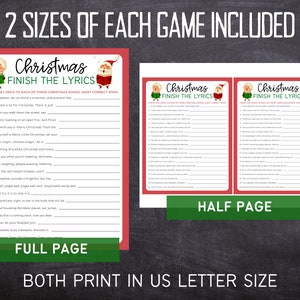 Printable Christmas Game Bundle Christmas Party Games - Etsy