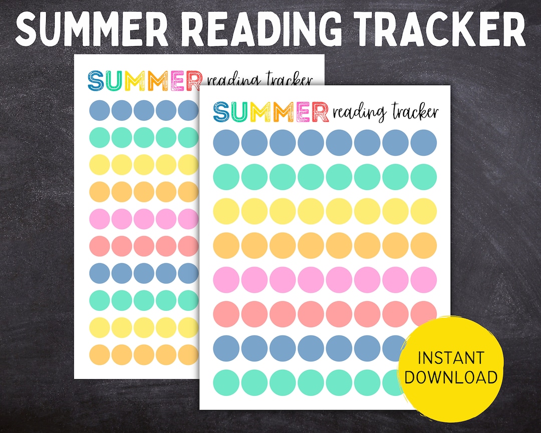 SUMMER Reading Tracker | Summer Book Tracker | Instant Download ...