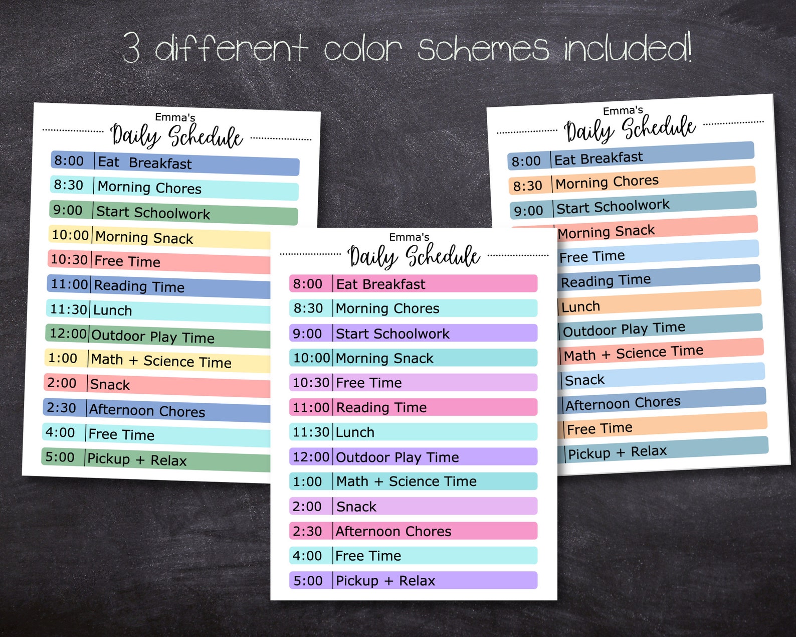 Printable Editable Daily Schedule Homeschool Daily Routine - Etsy