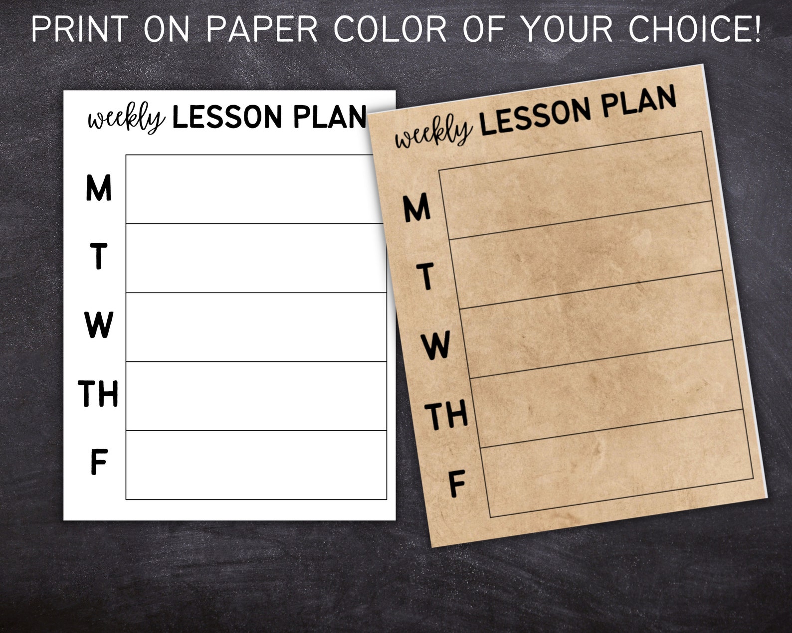 Printable Editable Weekly Lesson Plan Simple School Schedule - Etsy