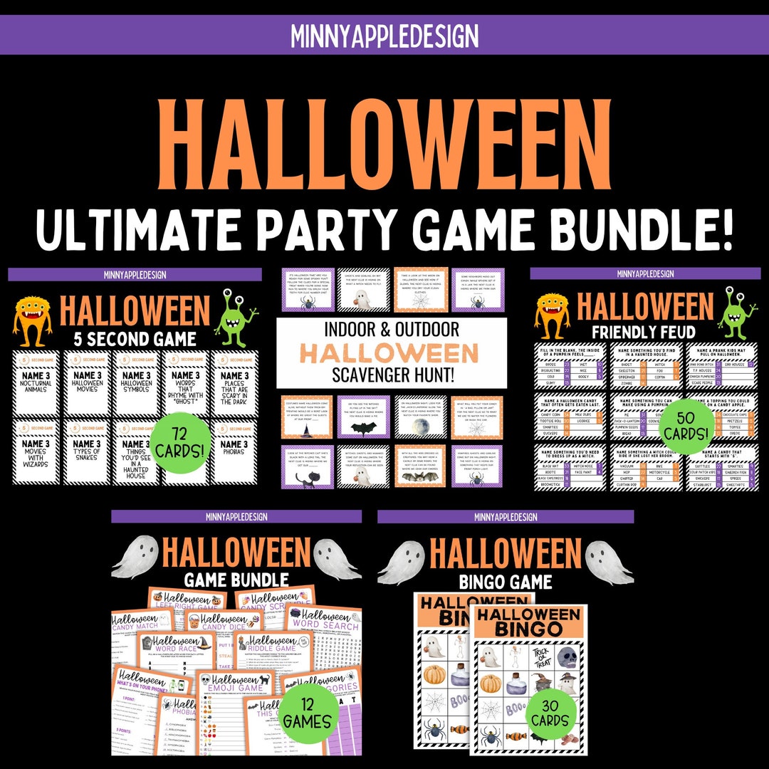 Halloween Ultimate Game Bundle | Halloween Printable Games | Halloween ...