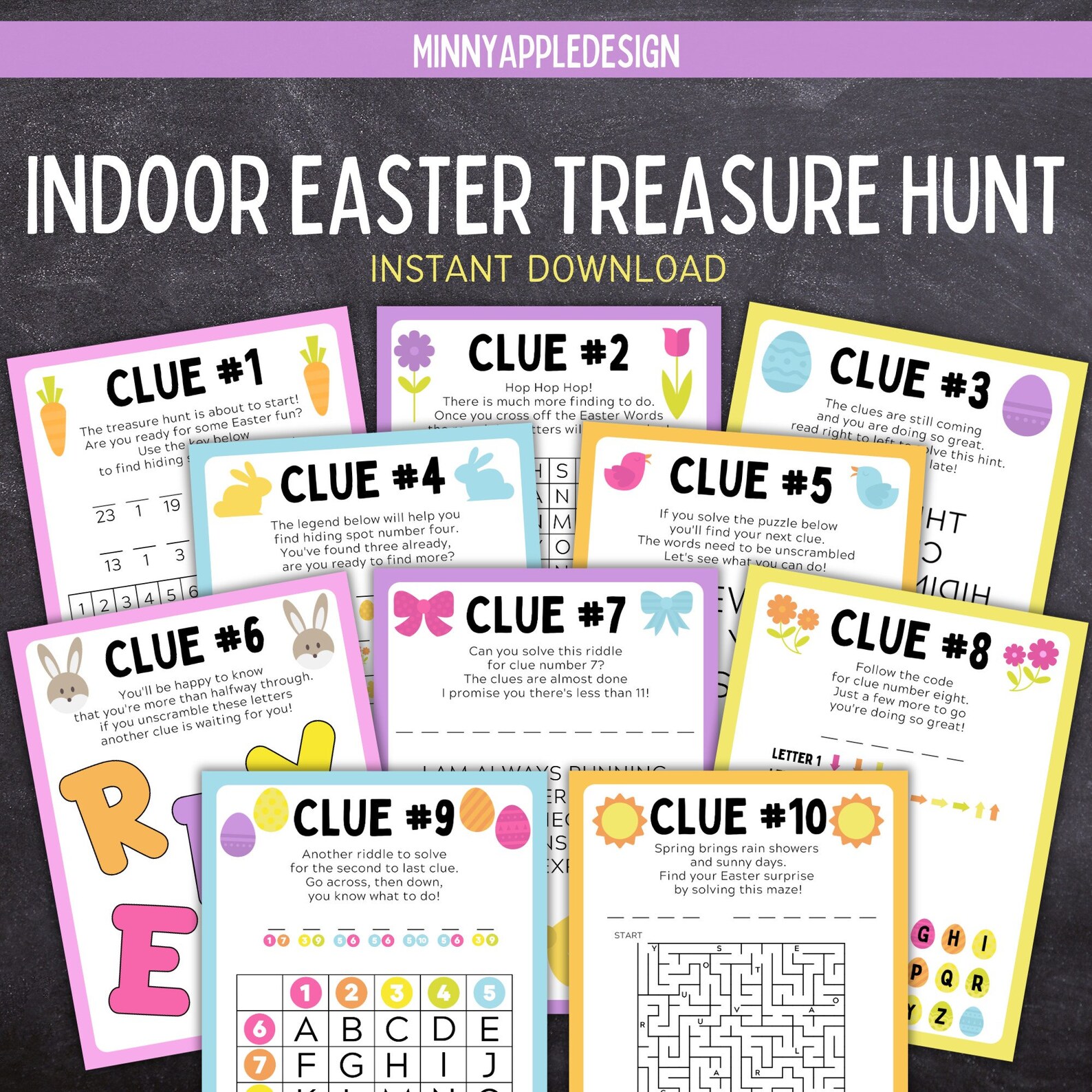 Indoor Easter Egg Treasure Hunt Easter Egg Scavenger Hunt Easter ...