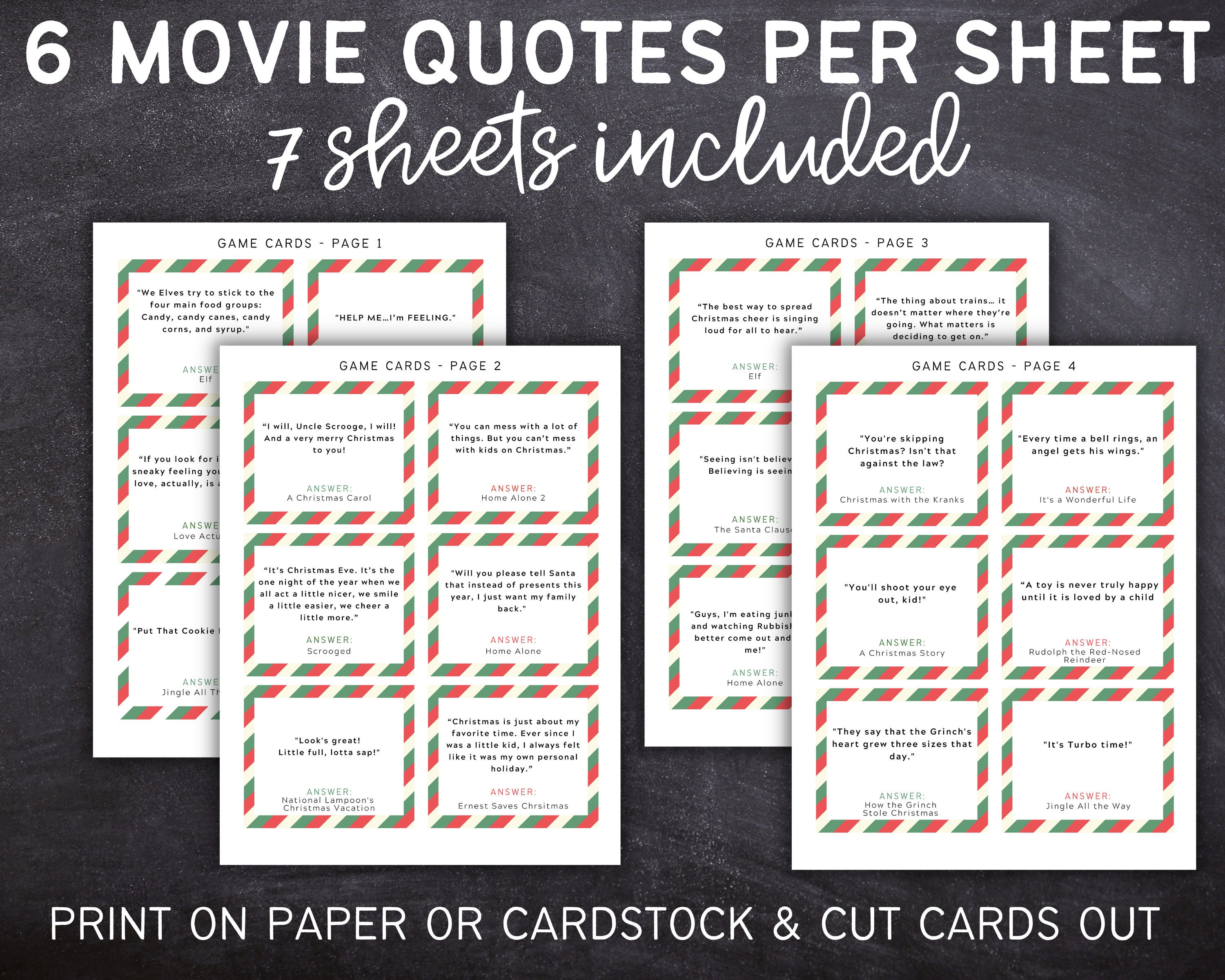 Name the Christmas Movie Game Printable Christmas Game - Etsy Australia