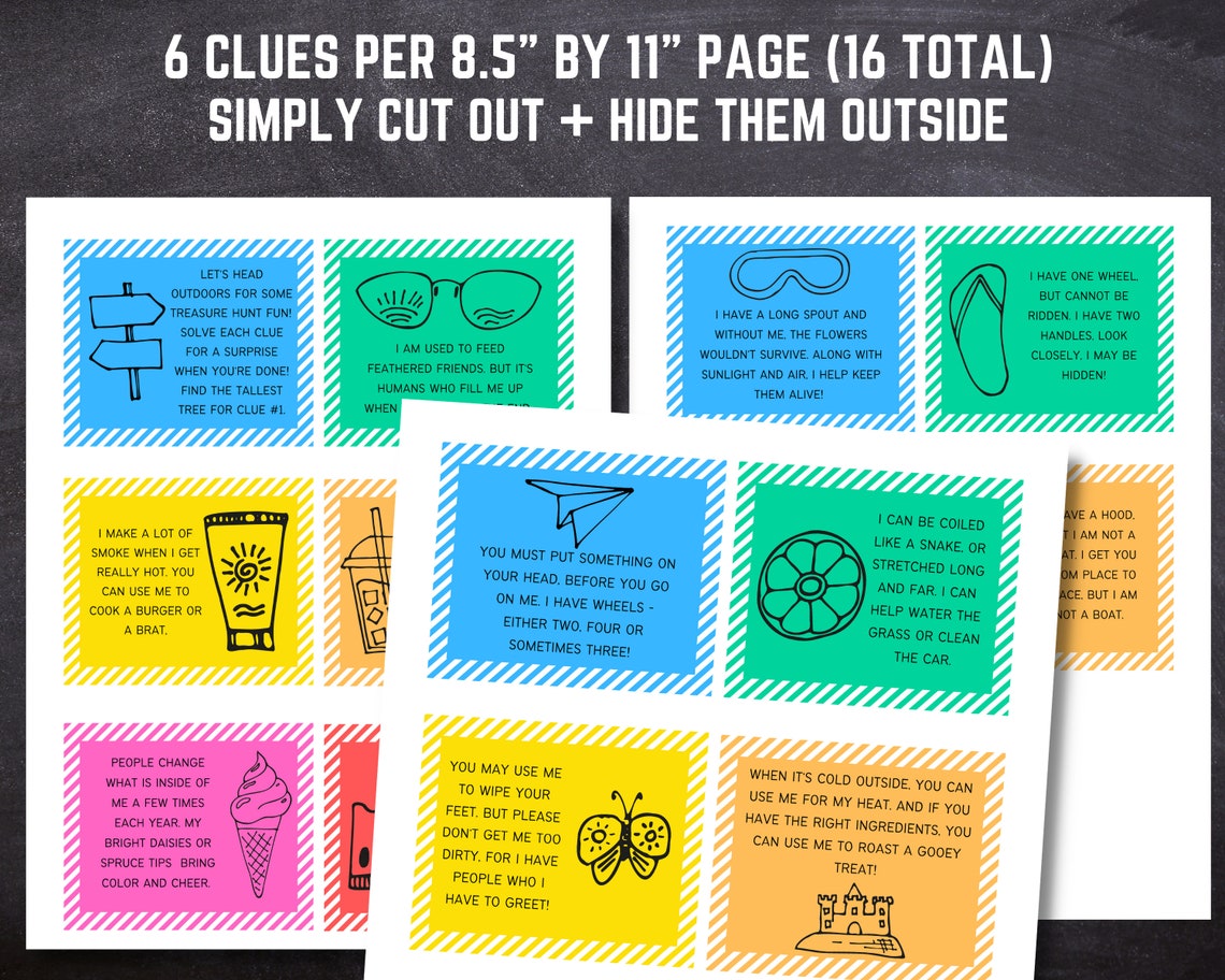 Summer Scavenger Hunt for Kids Teen and Tween Outdoor Hunt - Etsy