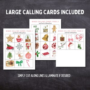 Christmas BINGO Game for Kids and Adults Christmas Printable - Etsy
