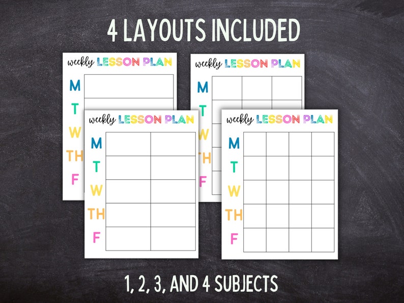 Printable Editable Weekly Lesson Plan | Simple School Schedule | Weekly ...