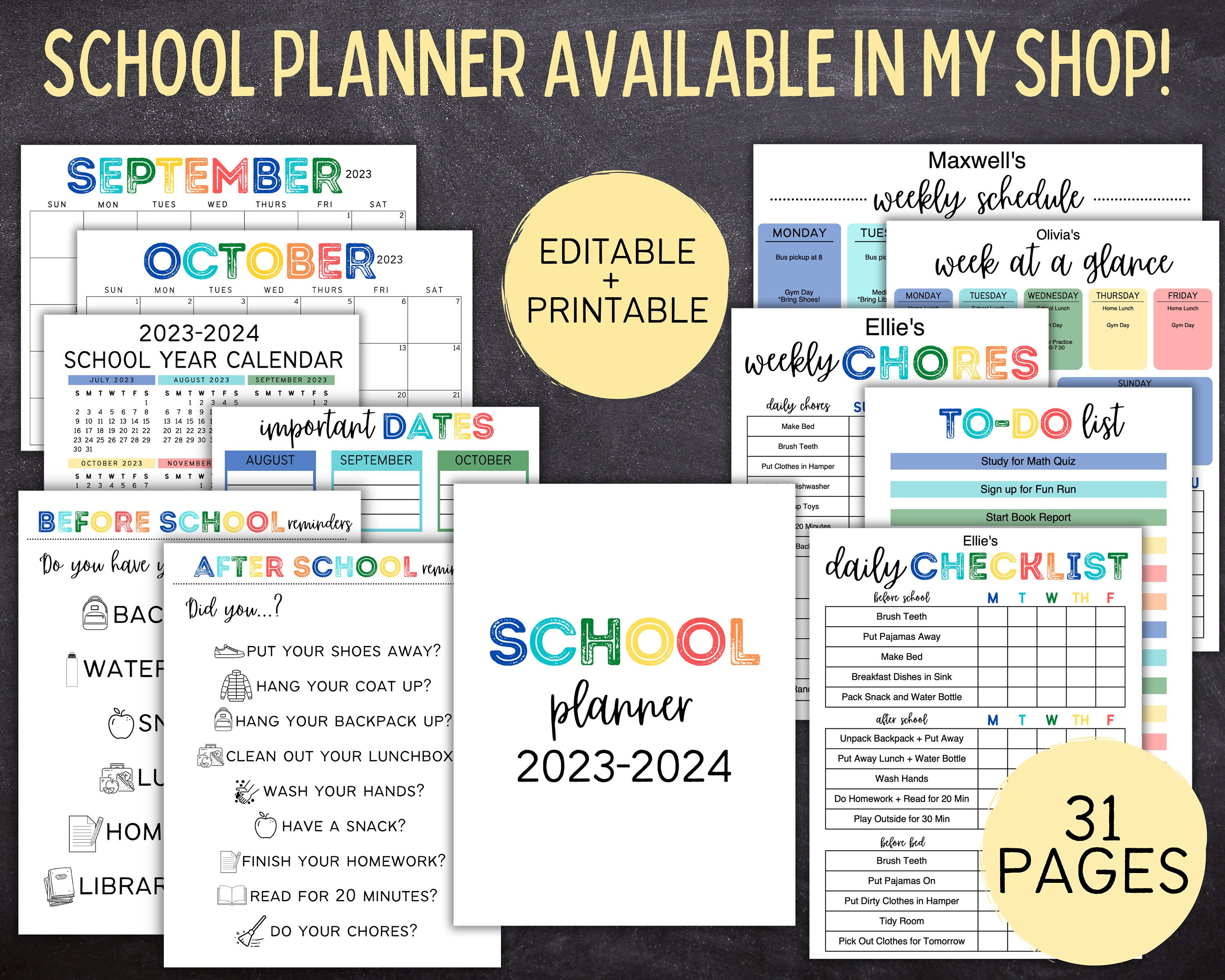 Printable Editable Daily Schedule | Homeschool Daily Routine| Distance ...