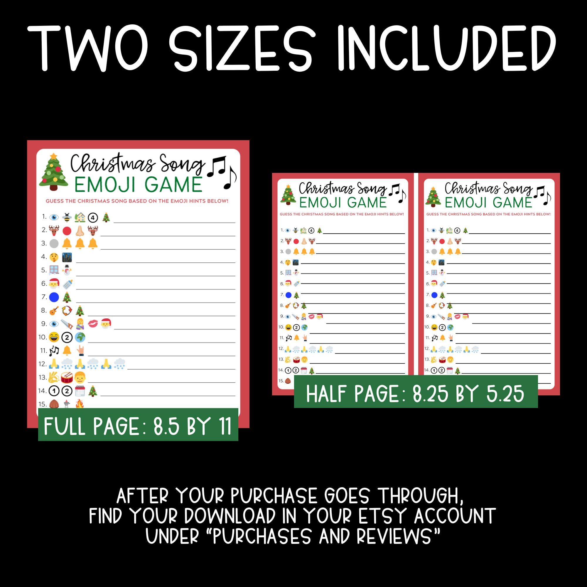 Christmas Emoji Pictionary | Christmas Songs | Christmas Printable Game ...