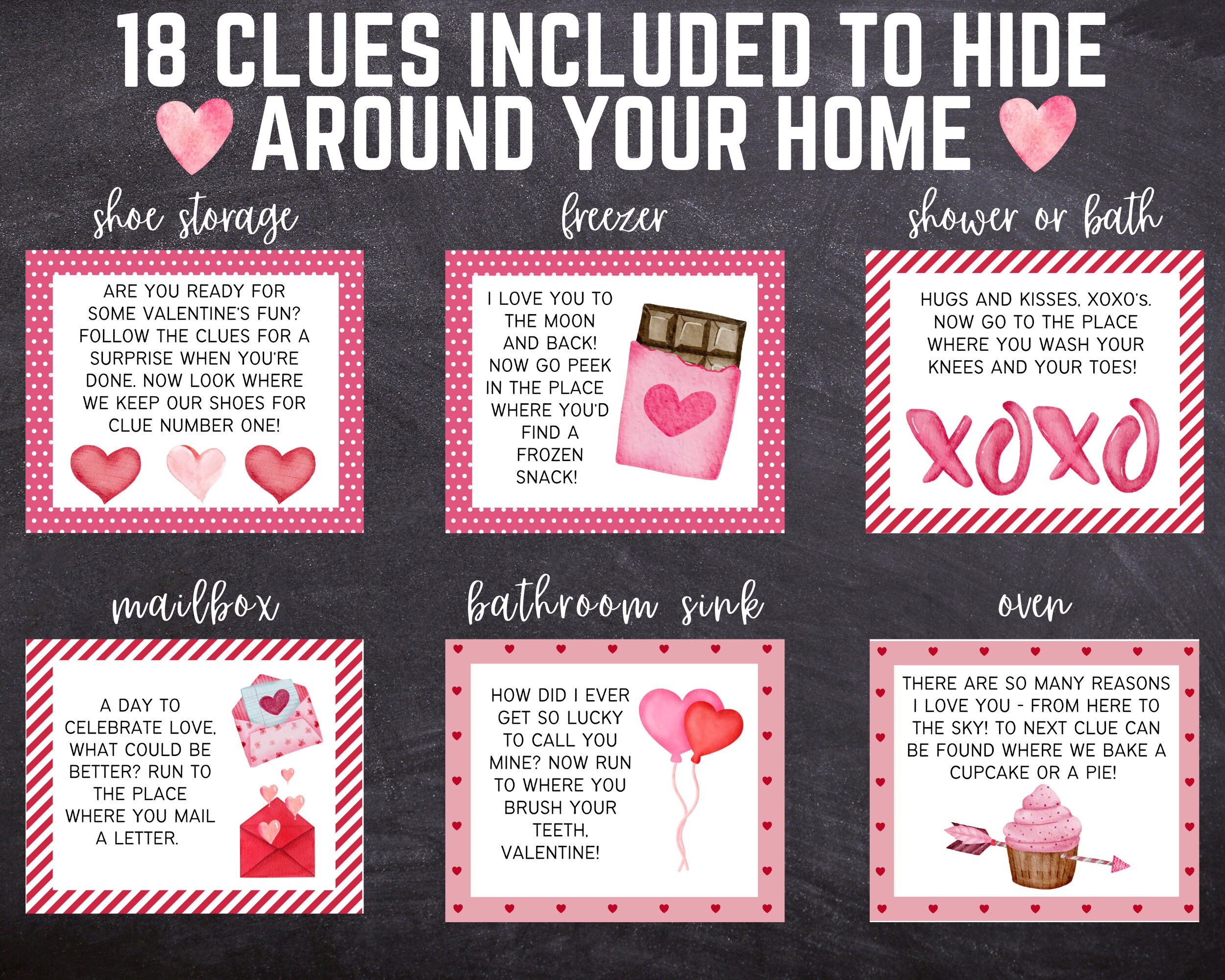 Valentine's Day Scavenger Hunt for Kids Valentines - Etsy