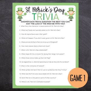 St Patricks Day Printable Games St Patricks Games Bundle St Patricks ...