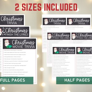 Christmas Game Bundle Christmas Trivia Games Christmas Printable Games ...