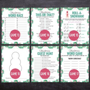 Printable Christmas Game Bundle | Christmas Party Games | Christmas ...