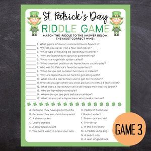 St Patricks Day Printable Games St Patricks Games Bundle St Patricks ...