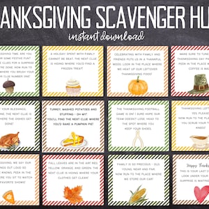 Thanksgiving Scavenger Hunt for Kids | Instant Download PDF ...