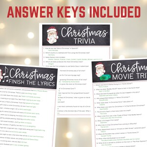 Christmas Game Bundle | Christmas Trivia Games | Christmas Printable ...