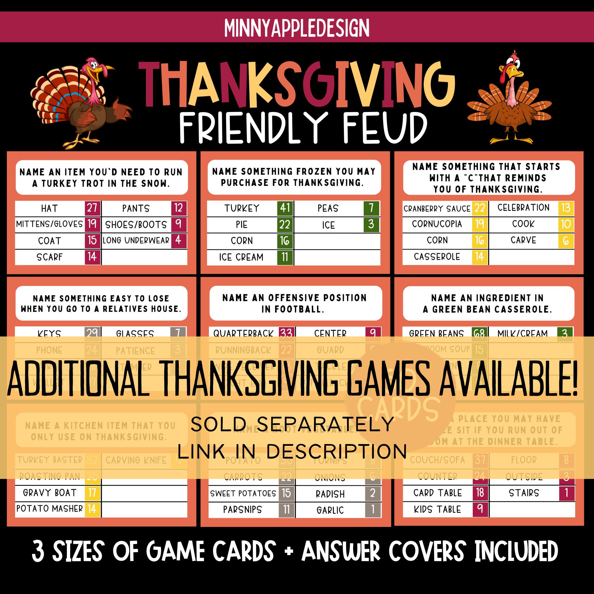 Thanksgiving Printable Games | Thanksgiving Games Bundle | Thanksgiving ...