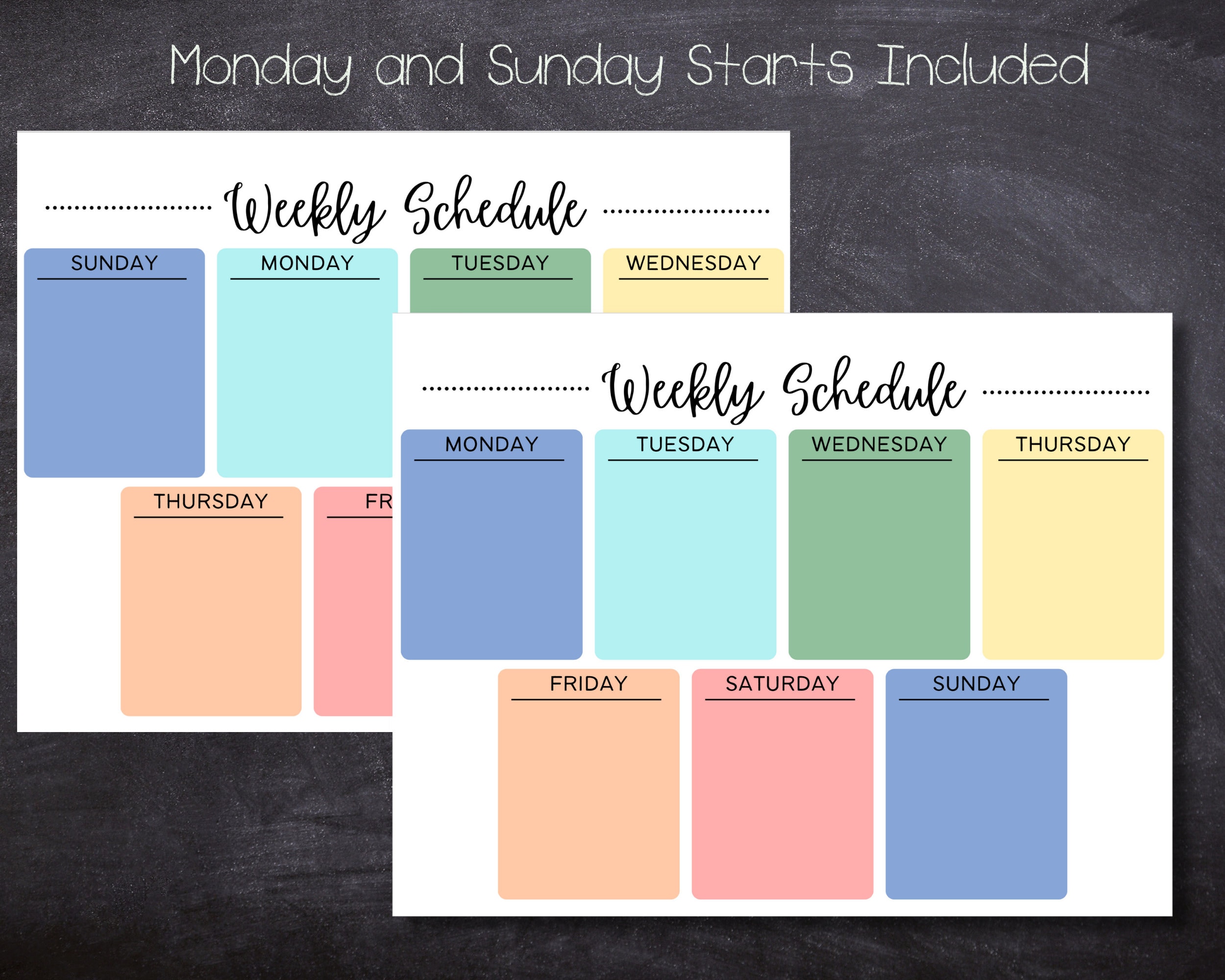Printable Editable Weekly Schedule | Simple Kids School and Activity ...