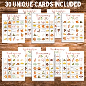 Thanksgiving BINGO Game for Kids and Adults Thanksgiving Printable ...