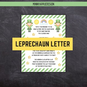 Leprechaun Treasure Hunt | Leprechaun Letter | St Patricks Day Treasure ...