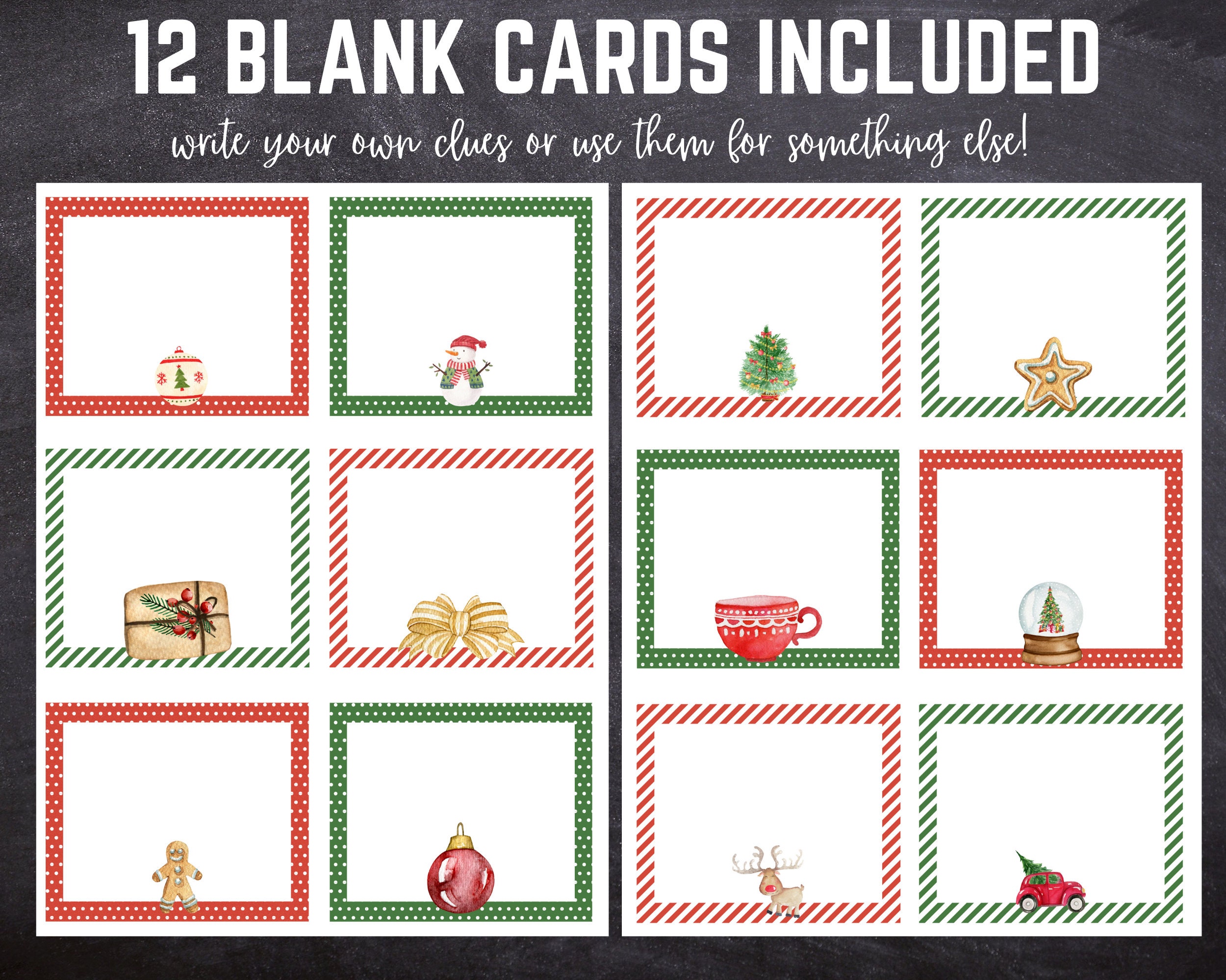 Christmas Scavenger Hunt for Kids Instant Download PDF | Etsy