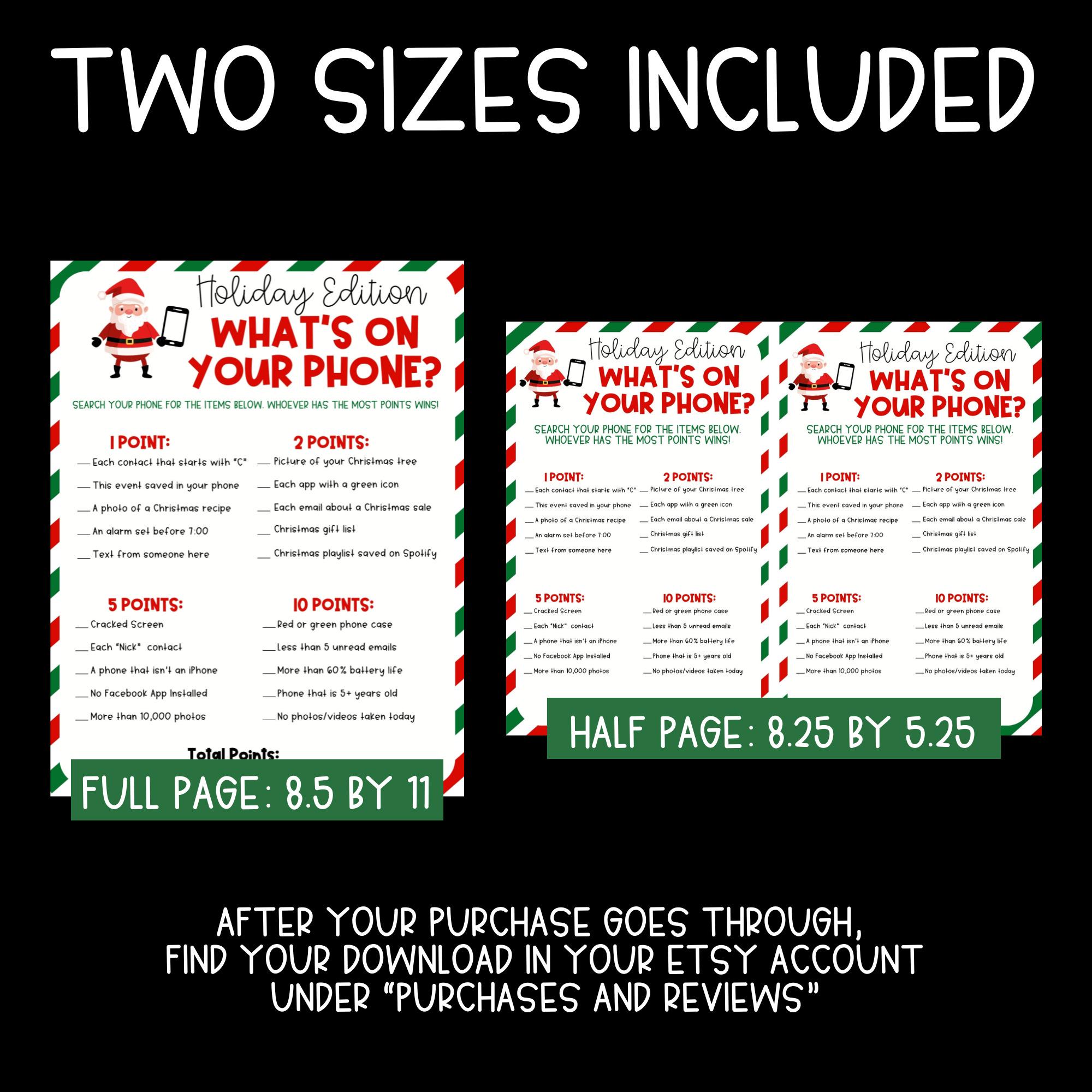 Holiday Party Game What's on Your Phone | Office Party Game | Work ...