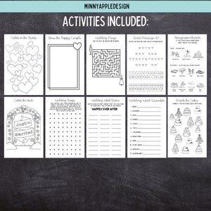 Wedding Activity Book for Kids | Kids Wedding Favor | Wedding Games for ...