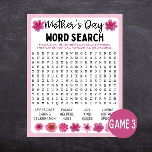 Mothers Day Printable Games | Mothers Day Games Bundle | Mothers Day ...