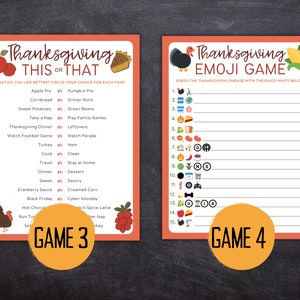 Thanksgiving Printable Games Thanksgiving Games Bundle - Etsy
