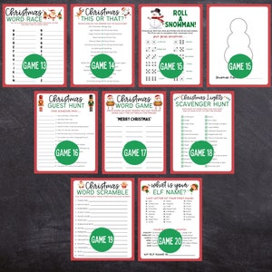 Printable Christmas Game Bundle | Christmas Party Games | Christmas ...