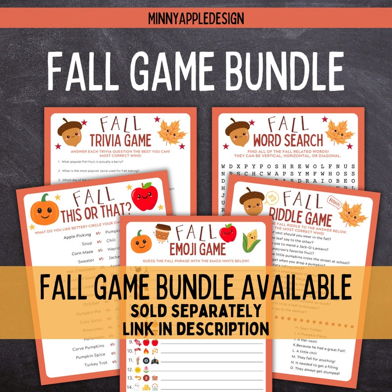 Fall Riddle Game | Fall Jokes | Fall Printable Game | Autumn Games ...