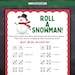 Roll a Snowman Dice Game | Christmas Activity for Kids | Christmas Game ...