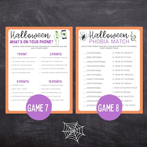 Halloween Printable 12 Game Bundle Halloween Party Games Halloween ...